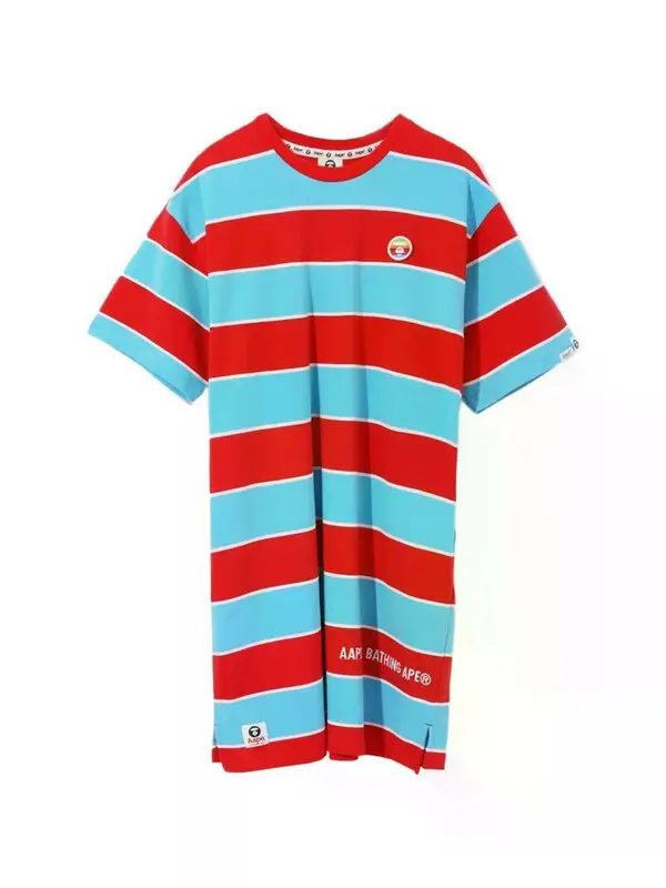AAPE BY *A BATHING APE Moonface Striped T-shirt Mini Dress