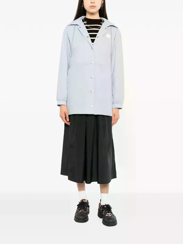 AGNES B. Hooded Press-stud Jacket
