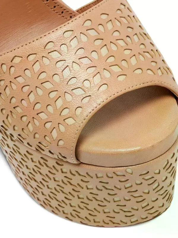 Alaïa Laser-cut Platform Sandals