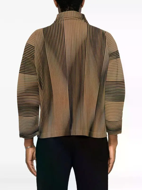 Issey Miyake Plissé-effect Gradient Top - Brown