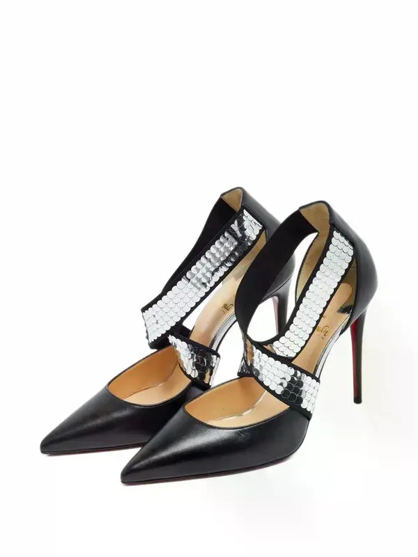 CHRISTIAN LOUBOUTIN Jeres Sequin Crossover Pumps