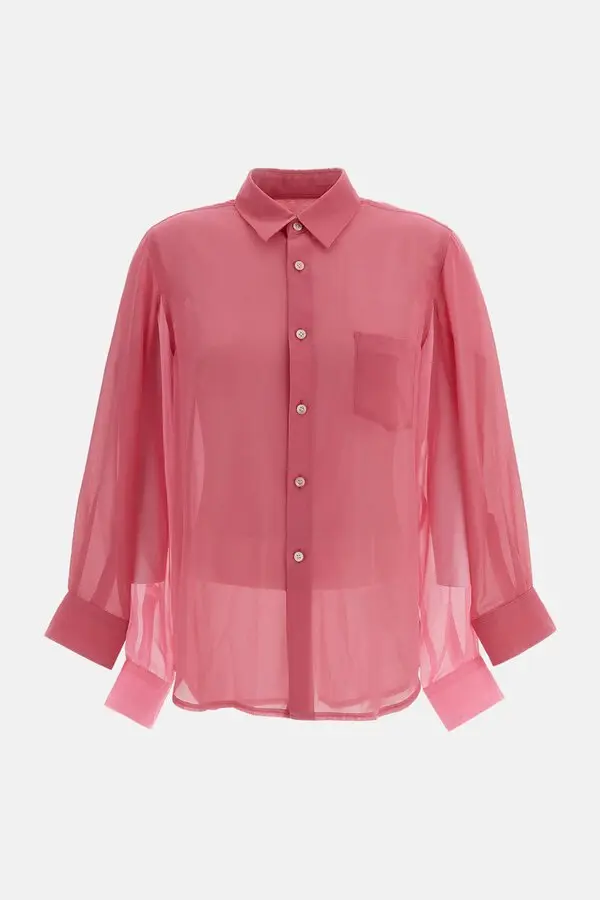 Comme Des Garçons Camicia Con Doppia Manica - Rose