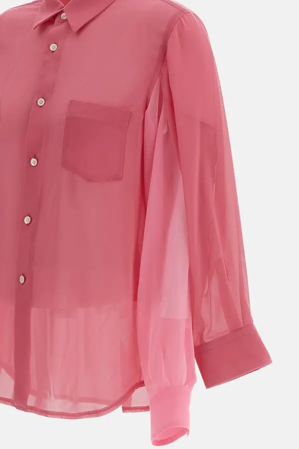 Comme Des Garçons Camicia Con Doppia Manica - Rose