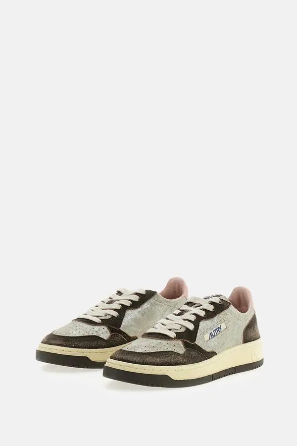 AUTRY Sneakers Medalist Low In Pelle Laminata Suede - Multicolore