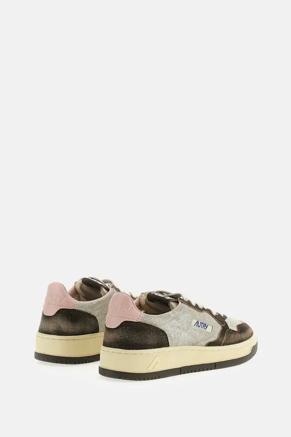 AUTRY Sneakers Medalist Low In Pelle Laminata Suede - Multicolore