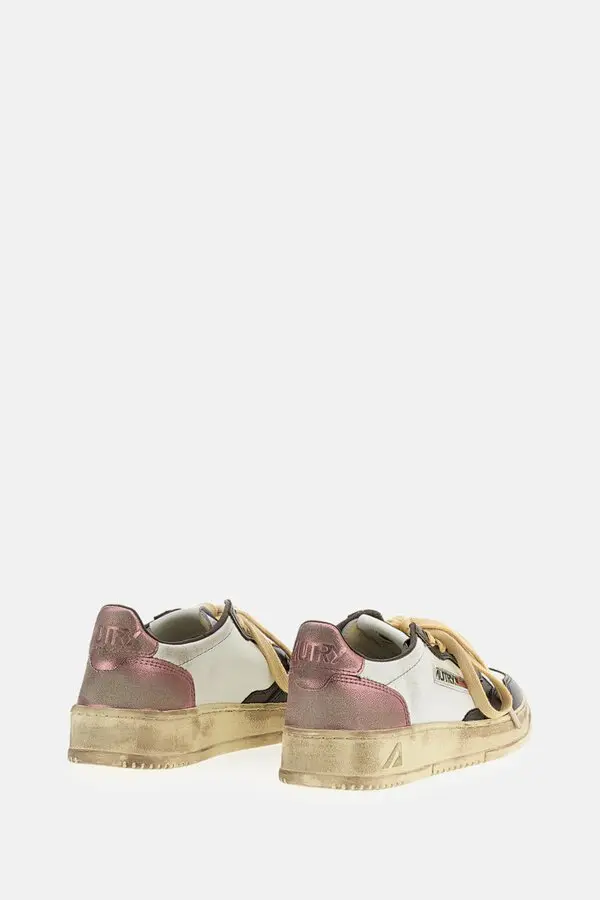 AUTRY Sneakers Medalist Super Vintage In Pelle Laminata - Multicolore