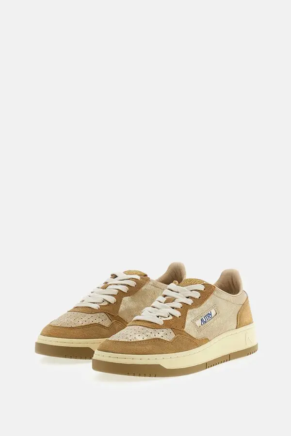 AUTRY Sneakers Medalist Low In Suede Laminato E Pelle
