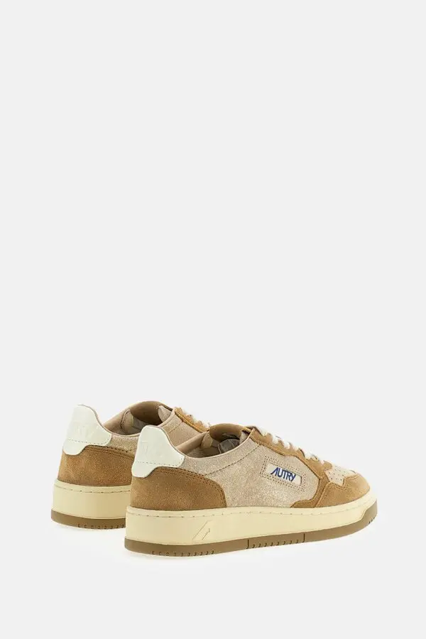 AUTRY Sneakers Medalist Low In Suede Laminato E Pelle