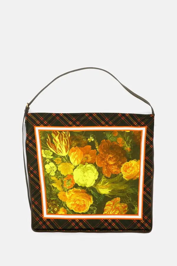 Dries Van Noten Borsa A Spalla Scarf Bag In Viscosa Stampata - Multicolore