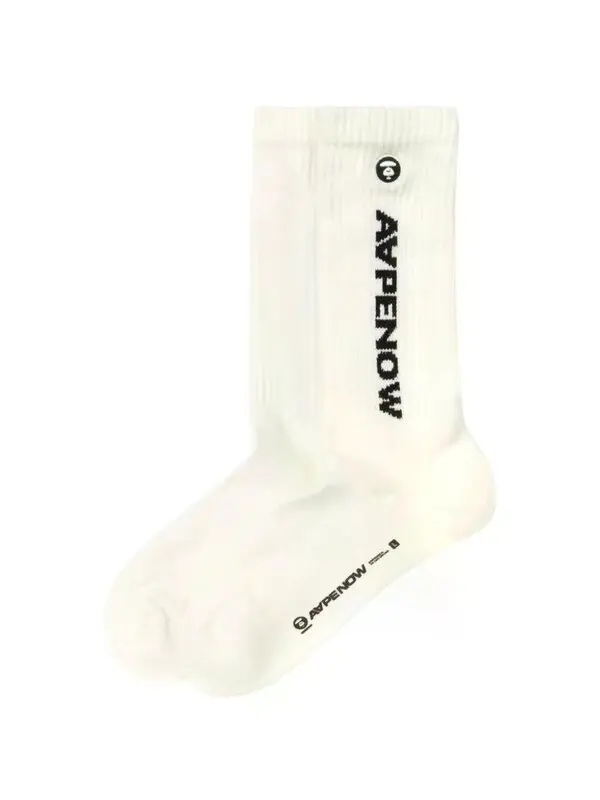 AAPE BY *A BATHING APE Aapenow Moonface Socks - Neutrals