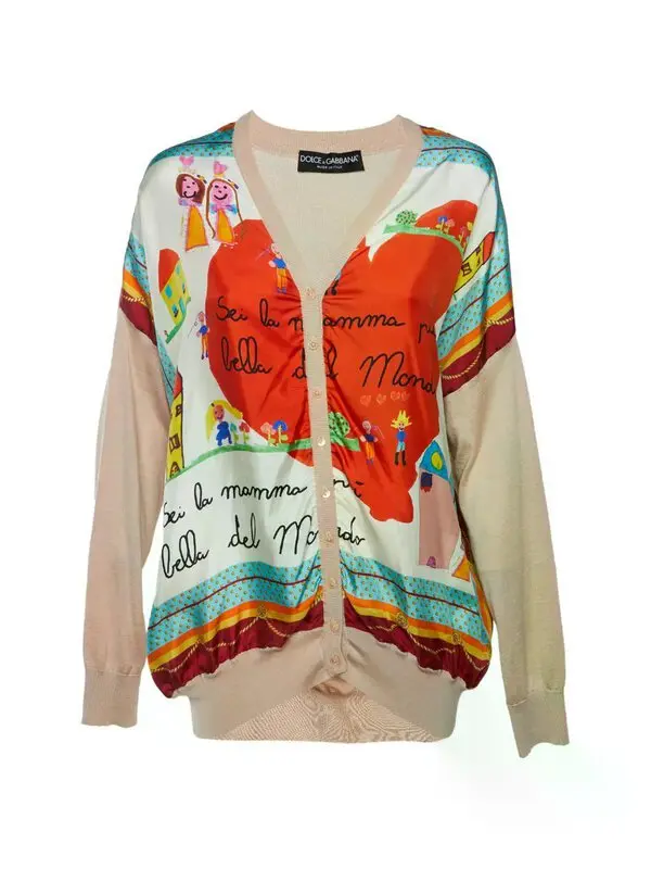Dolce & Gabbana Illustration-print Buttoned Cardigan
