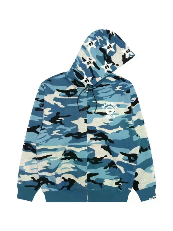 AAPE BY *A BATHING APE Camouflage-pattern Zip-up Hoodie