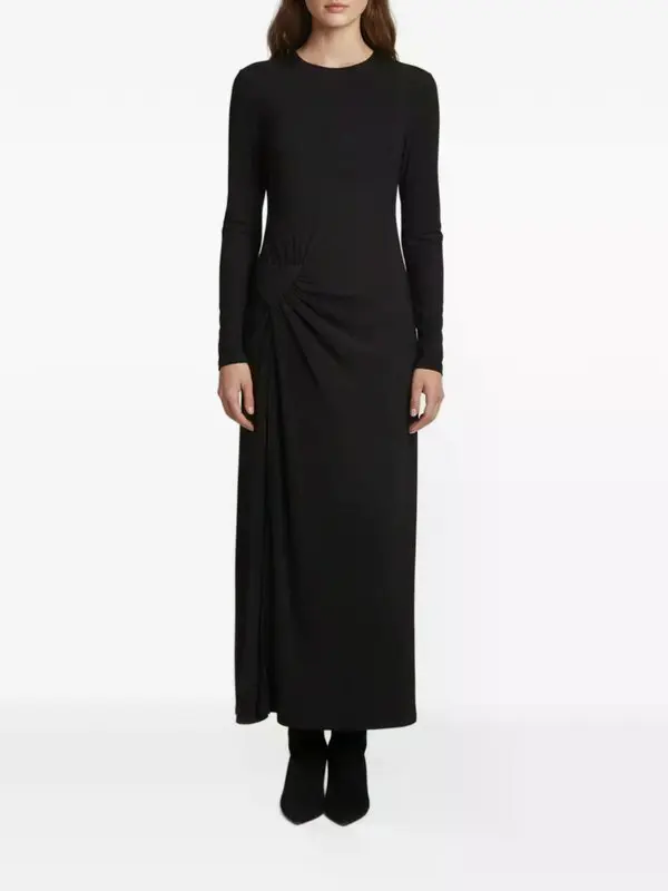 Prada Draped Front-slit Maxi Dress