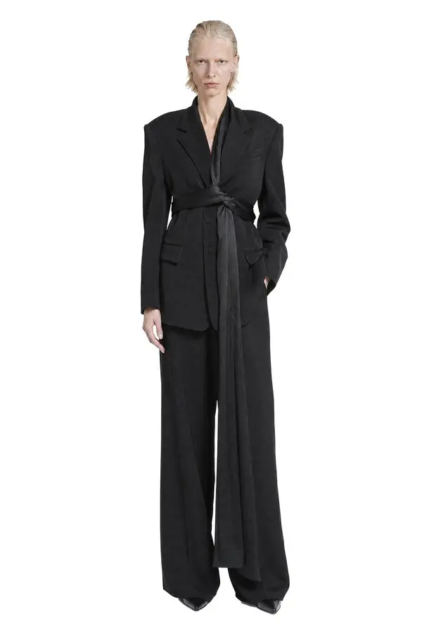 SEBBIE Michelle Blazer With Silk Scarf