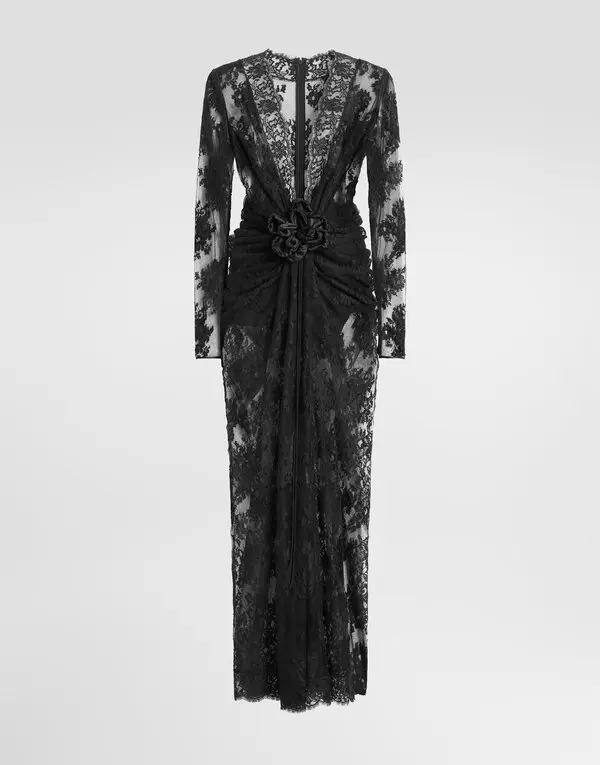 Dolce & Gabbana Lace Dress With Bow