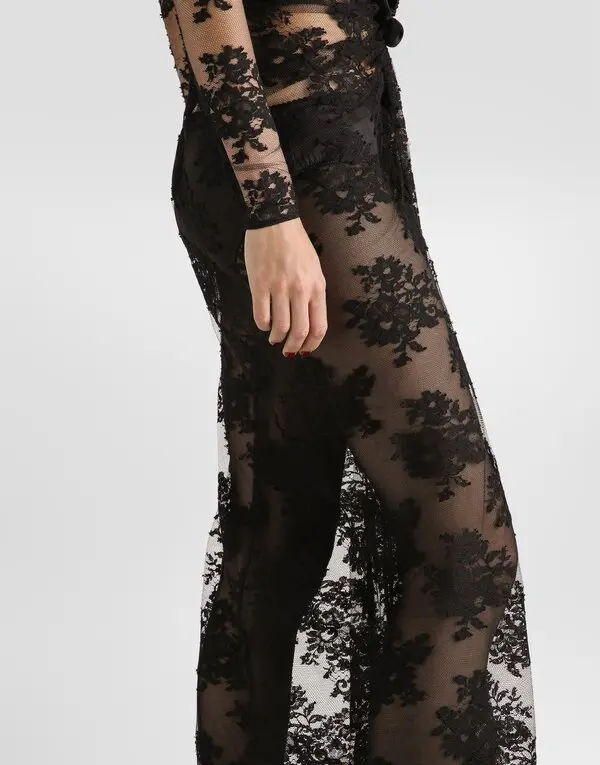Dolce & Gabbana Lace Dress With Bow