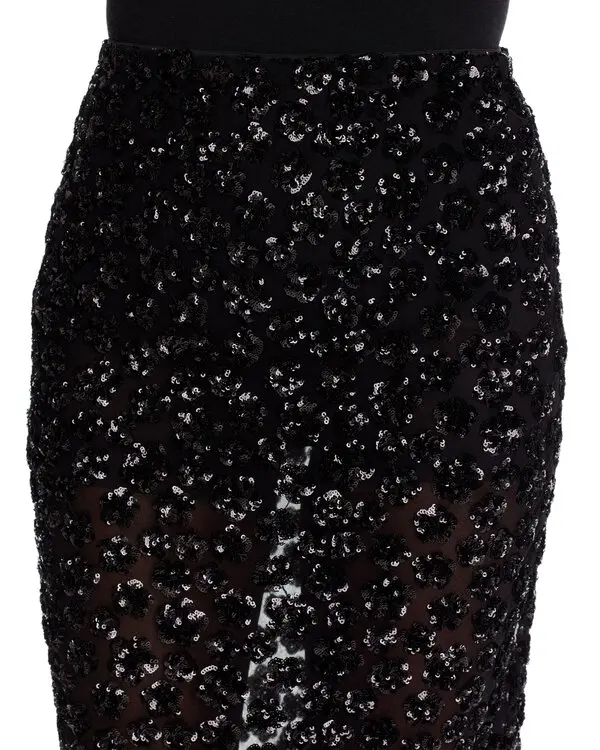 Bardot Sienna Sheer Sequin Midi Skirt