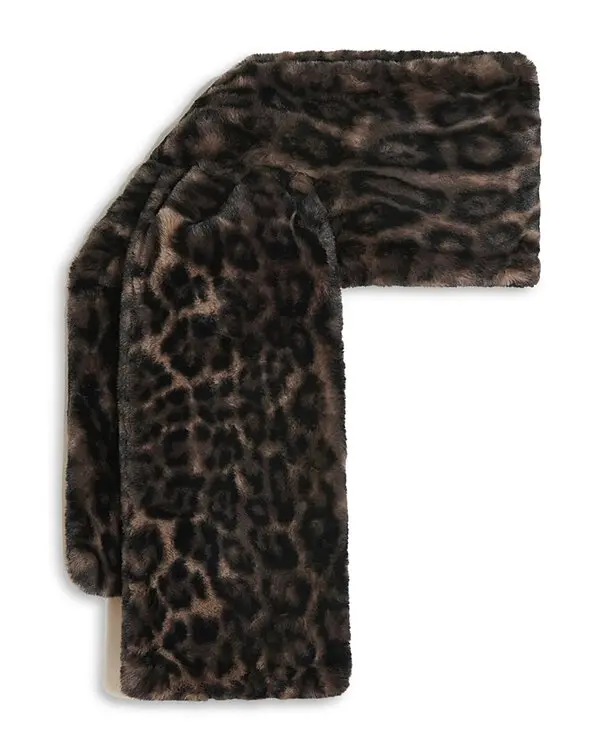 Apparis Kai Faux Fur Pull Through Scarf - Dark Leopard