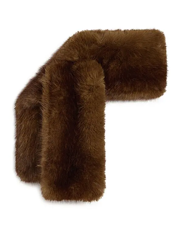Apparis Kai Faux Fur Pull Through Scarf - Mink