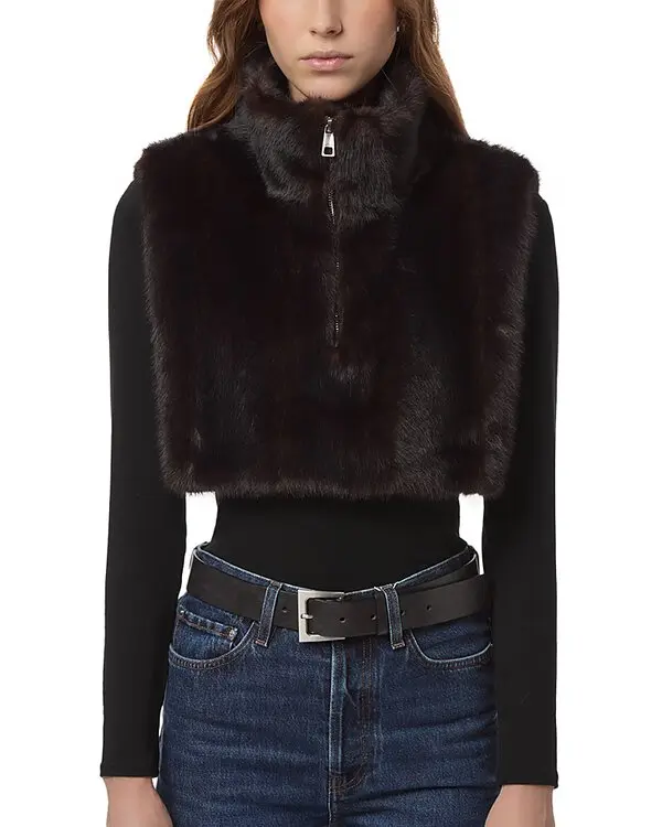 Apparis Jamie Faux Fur Zip Dickey - Noir Multi