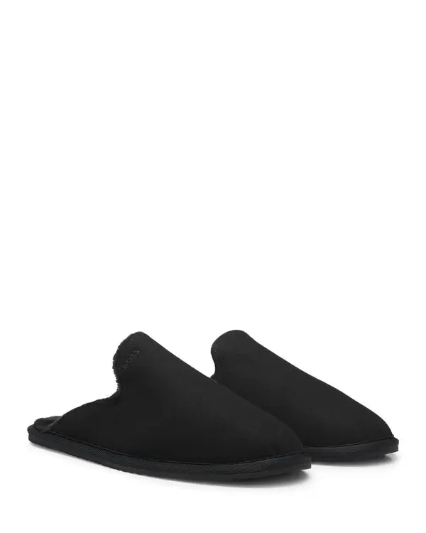 BOSS By Hugo Home Microfiber Slipper - Black