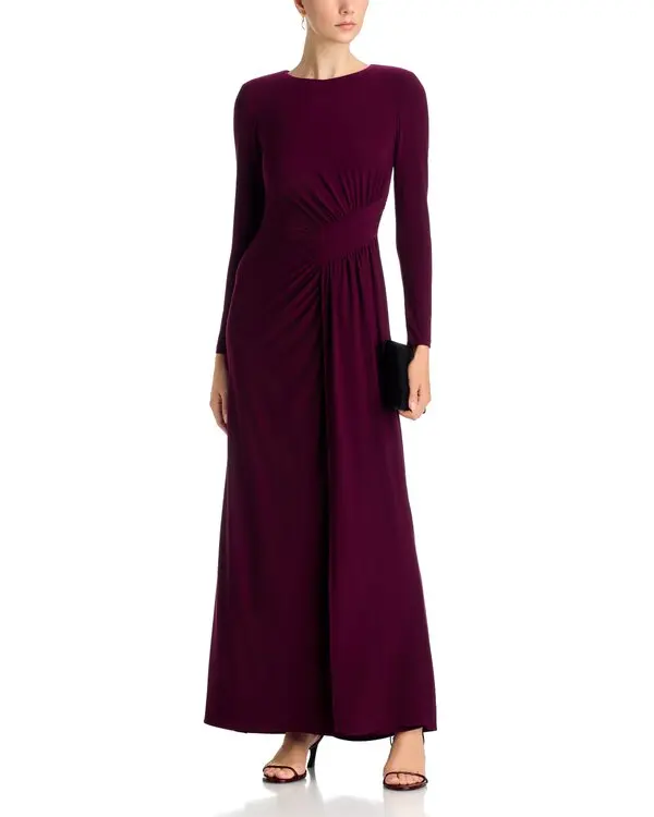 Aqua Long Sleeve Ruched Maxi Dress Exclusive