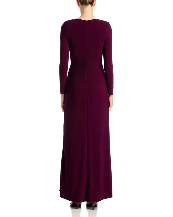Aqua Long Sleeve Ruched Maxi Dress Exclusive