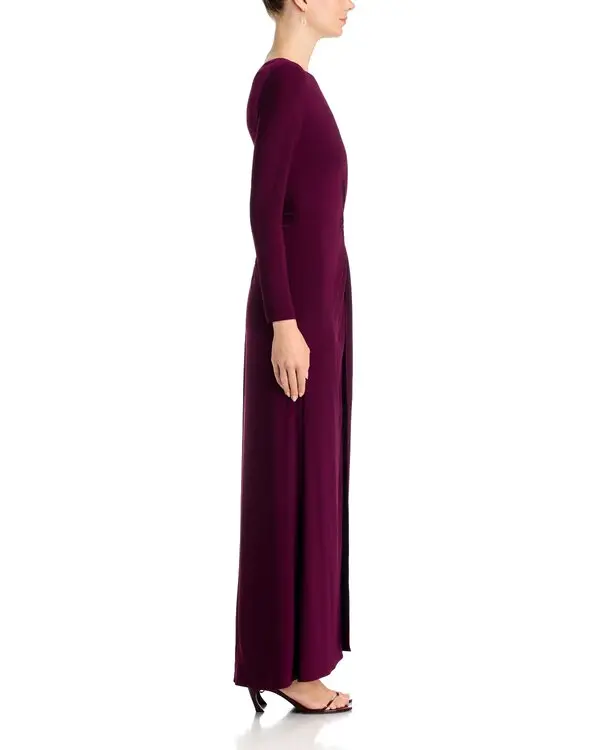 Aqua Long Sleeve Ruched Maxi Dress Exclusive