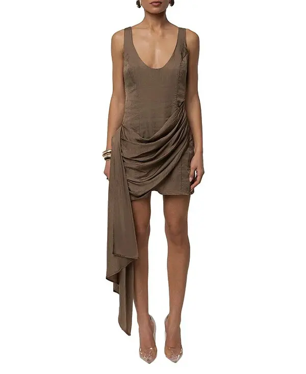 JLUXLABEL Golden Passage Mini Dress