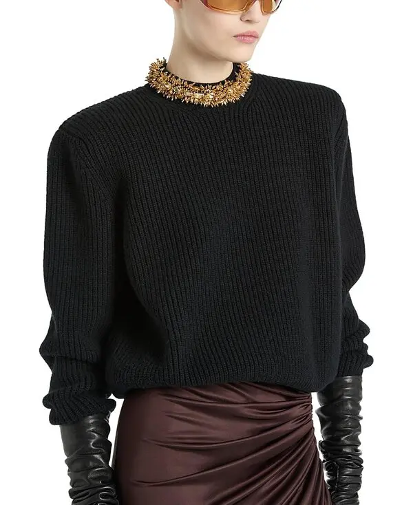 Balmain Cashmere Jumper With Removable Embroidered Trim