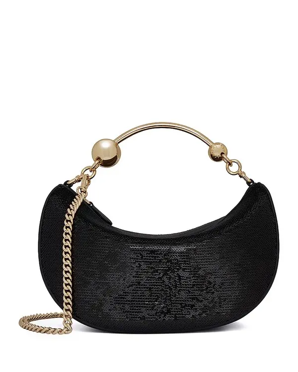 Strathberry Crescent Moon Mini Sequin Crossbody