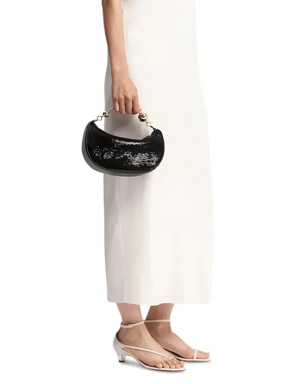 Strathberry Crescent Moon Mini Sequin Crossbody