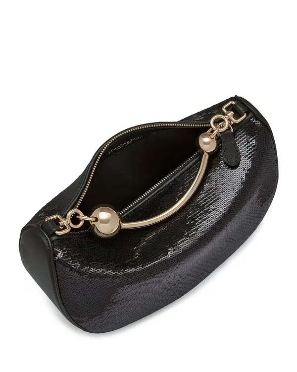 Strathberry Crescent Moon Mini Sequin Crossbody