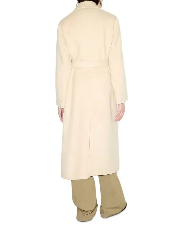 Max & Co. Longrundbl Double Woven Wool Long Coat - Milk
