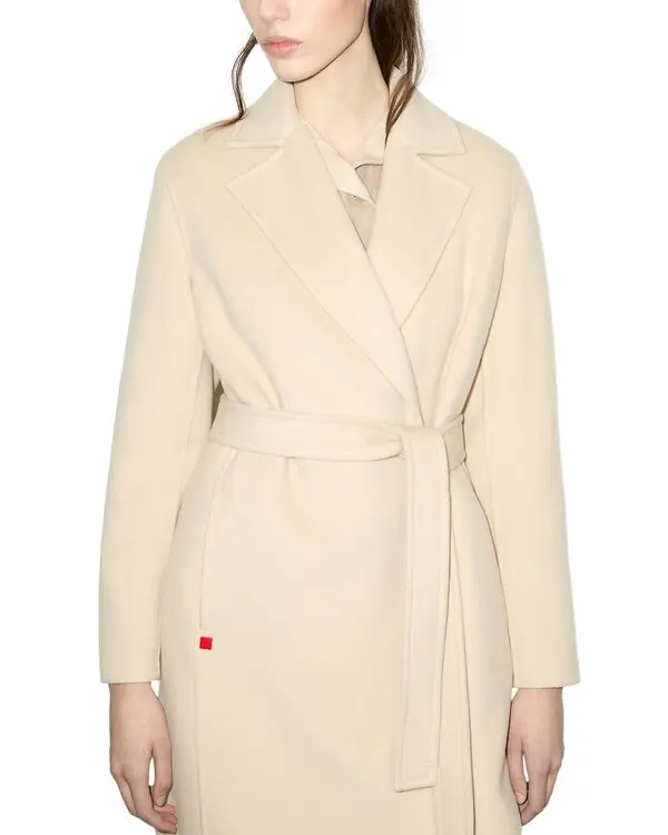 Max & Co. Longrundbl Double Woven Wool Long Coat - Milk