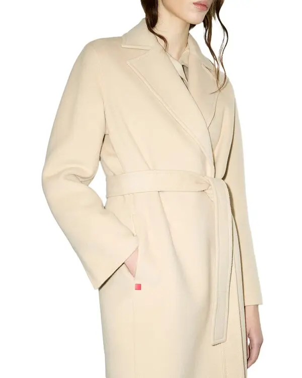 Max & Co. Longrundbl Double Woven Wool Long Coat - Milk