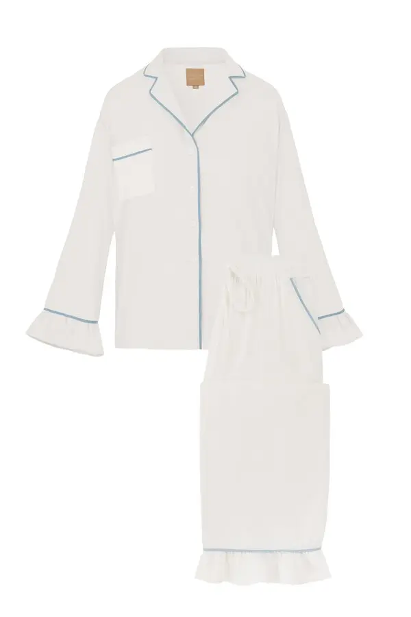 CAROLINA BENOIT Something Blue Bridal Bamboo Luxury Pajama Set