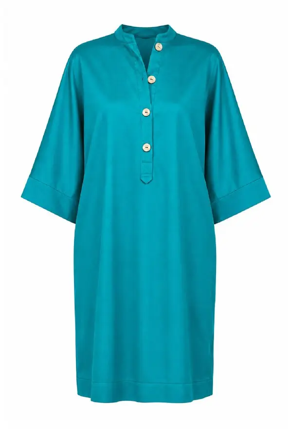 CONQUISTA Effortless Button Tunic Dress