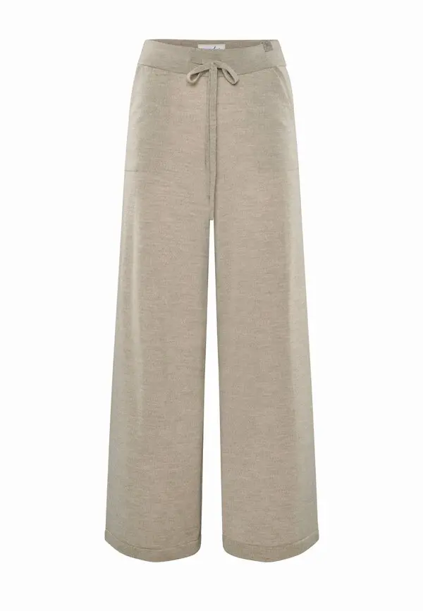 YOU LOOK PERFECT Pants Frida, Wide Knitted Merino Pants With Pockets