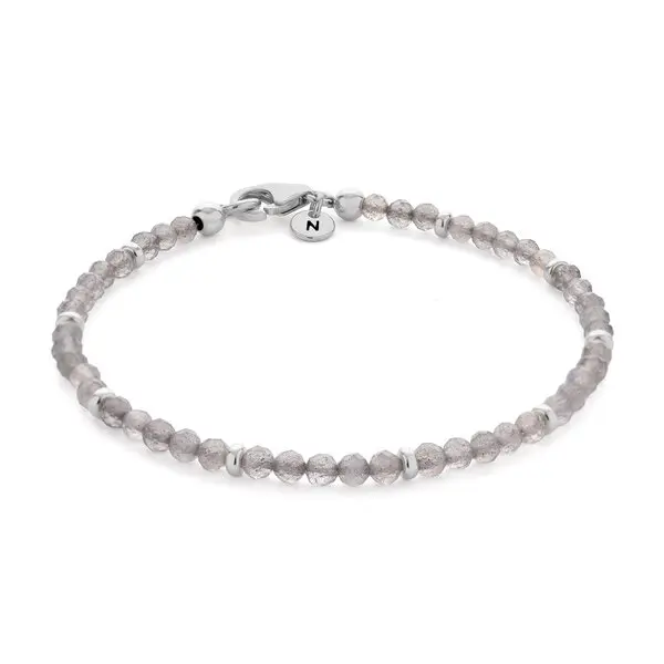 NELLOU JEWELLERY Labradorite Orbit Bracelet - Silver