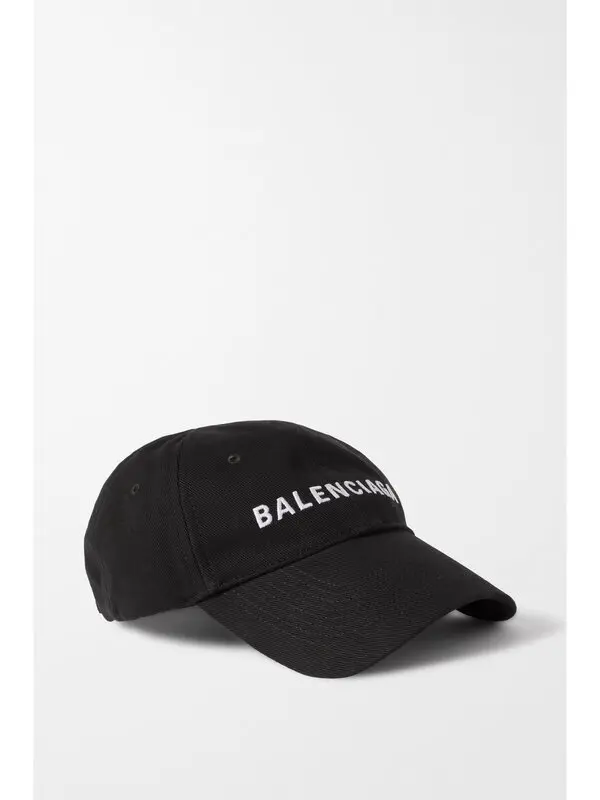 Balenciaga Embroidered Cotton-twill Baseball Cap