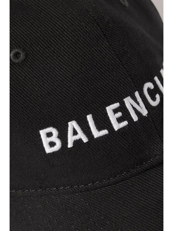 Balenciaga Embroidered Cotton-twill Baseball Cap