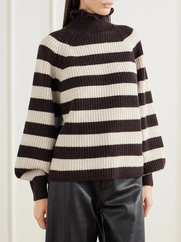 Max Mara Pontile Ribbed Wool And Cashmere-blend Turtleneck Sweater