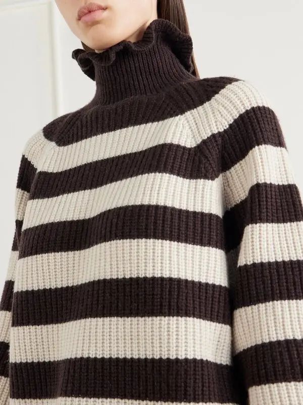 Max Mara Pontile Ribbed Wool And Cashmere-blend Turtleneck Sweater