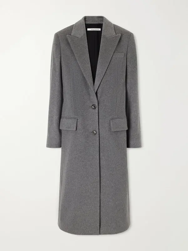 Another Tomorrow Cashmere-flannel Coat - Gray