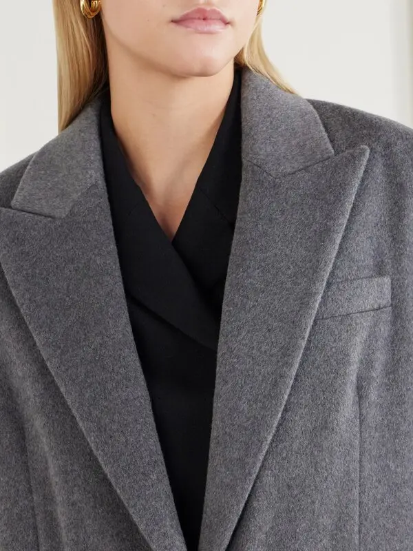 Another Tomorrow Cashmere-flannel Coat