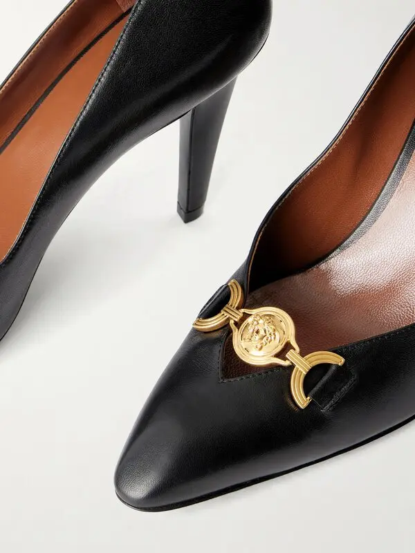 Versace Clelia 90 Medusa-embellished Leather Pumps