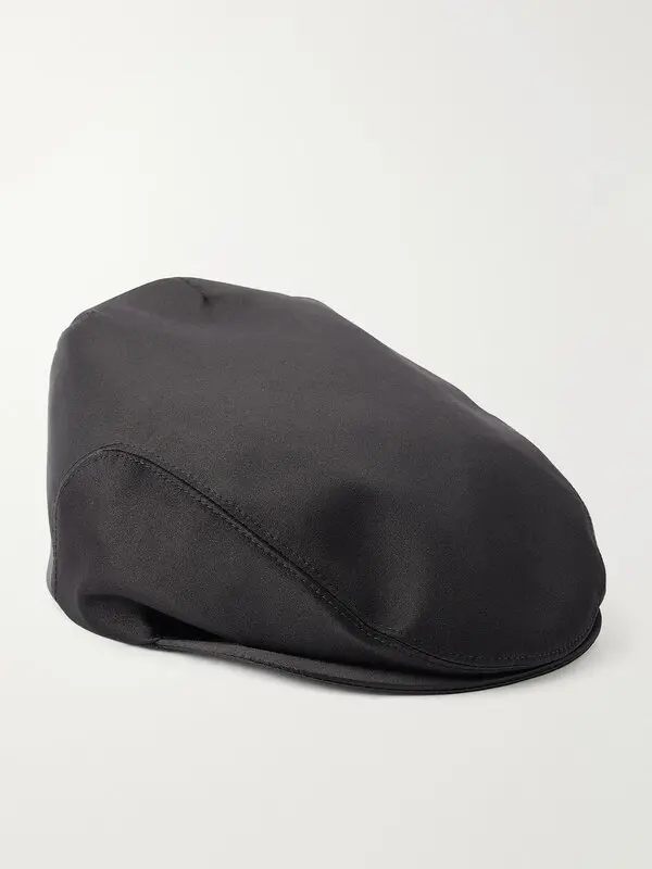 Dolce & Gabbana Duchesse Silk-blend Satin Beret - Black