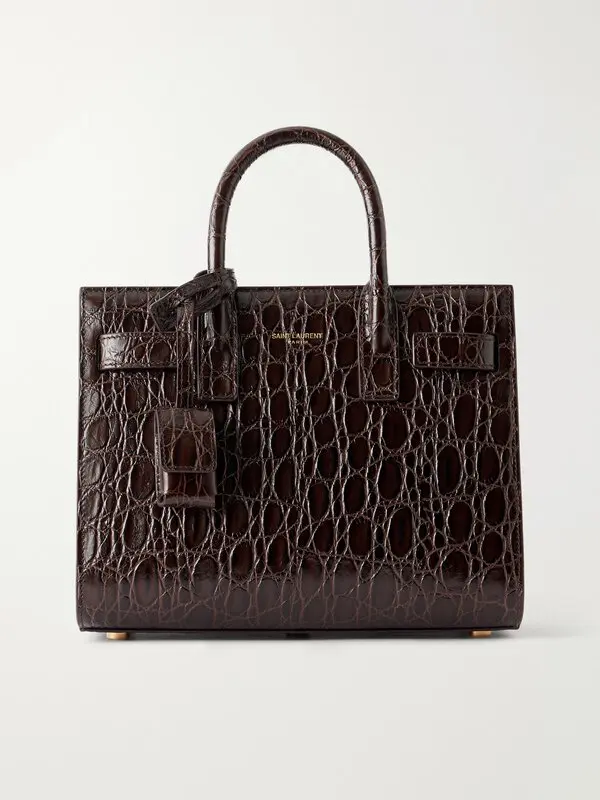 Saint Laurent Sac De Jour Nano Croc-effect Leather Tote
