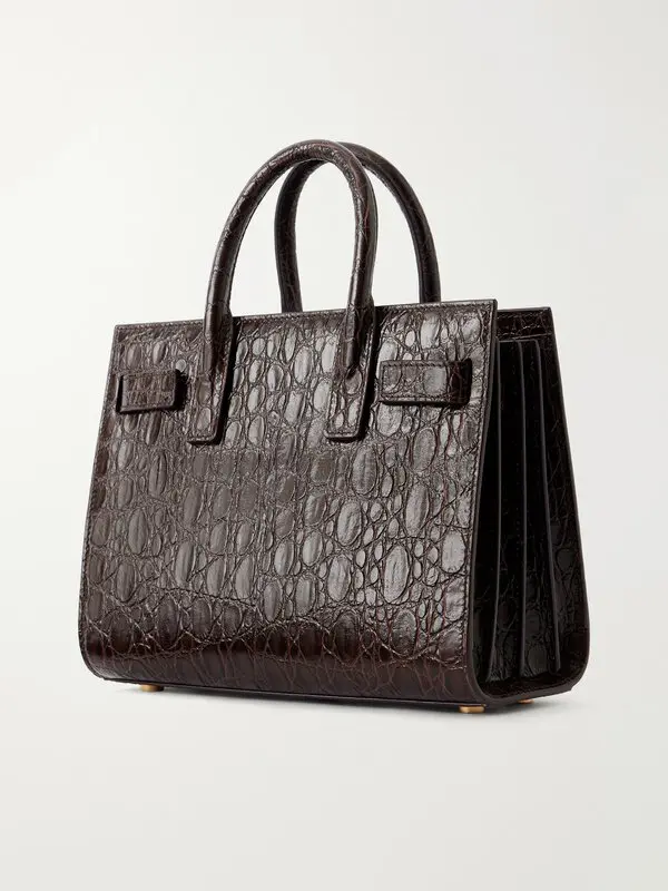 Saint Laurent Sac De Jour Nano Croc-effect Leather Tote
